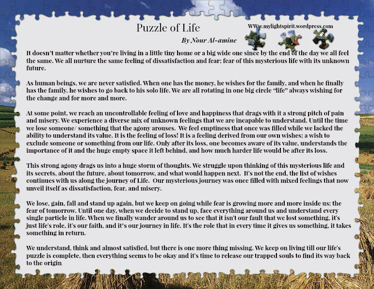 Puzzle of Life – mylightspirit